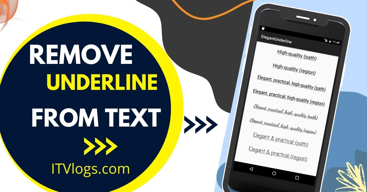 How To Remove Underline From Text On Samsung Phone